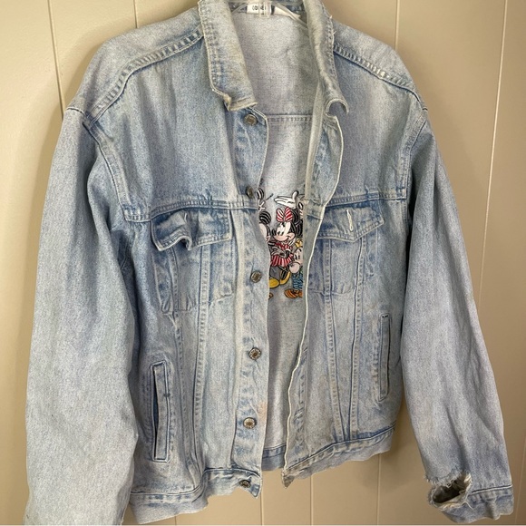 Disney | Jackets & Coats | Vintage Disney Embroidered Distressed ...